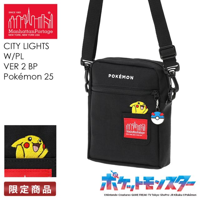 商品レビューで+5%｜マンハッタンポーテージ ポケットモンスター ポケモン ミニショルダーバッグ 縦型 Manhattan Portage MP1403PL2BPPKMN25