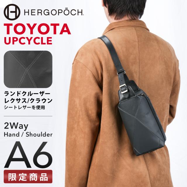 商品レビューで+5%｜エルゴポック × トヨタ自動車 ボディバッグ ハンドバッグ メンズ レディース 本革 HERGOPOCH TOYOTA TY-SSR