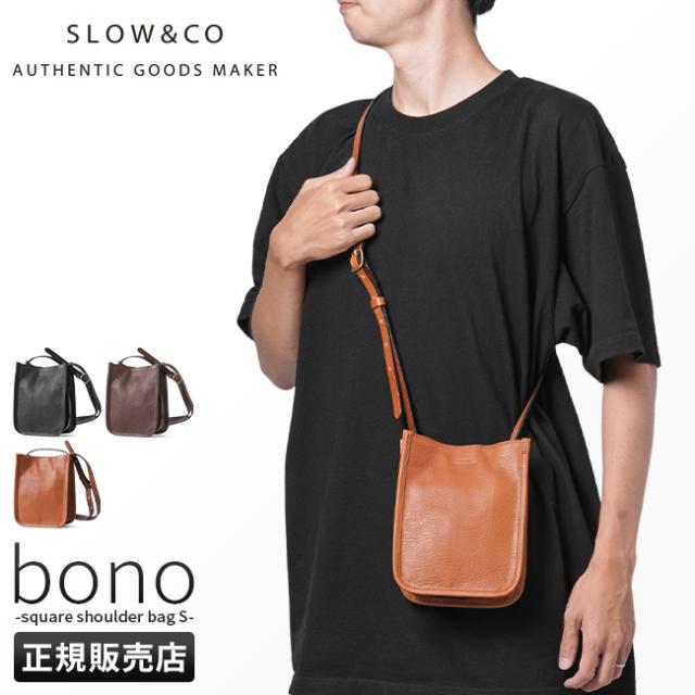 商品レビューで+5%｜SLOW スロウ バッグ ショルダーバッグ ショルダーポーチ メンズ レディース レザー 本革 斜めがけ 縦型 日本製 小さめ ミニ ボーノ bono 858S06L