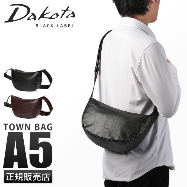 商品レビューで+5%｜ダコタ ブラックレーベル ショルダーバッグ メンズ ブランド レザー 本革 軽量 日本製 小さめ 斜めがけ 舟型 三日月形 インセンス Dakota BLACK LABEL incense 1624200