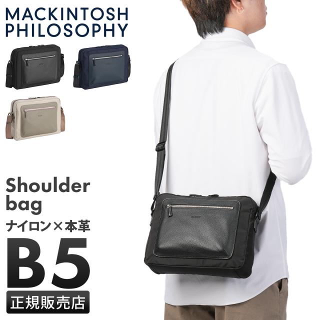 商品レビューで+5%｜マッキントッシュ フィロソフィー ショルダーバッグ  メンズ レディース ブランド 軽量 小さめ 斜めがけ 横型 ミニ B5 5M17 MACKINTOSH PHILOSOPHY 17732