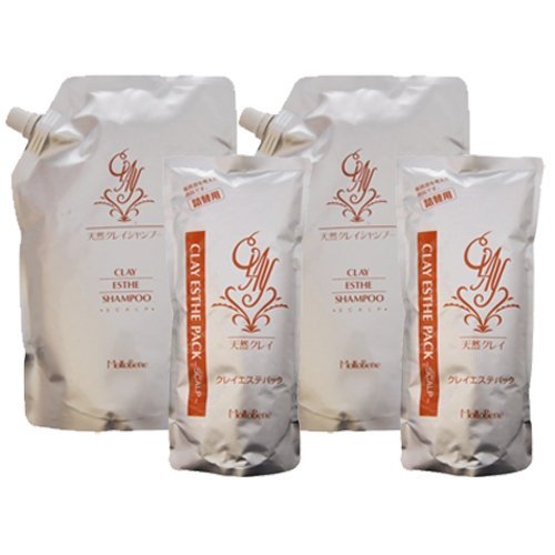 モルトベーネ クレイエステシャンプー 800ml×2本 クレイエステパック 500g×2本 詰替 セット