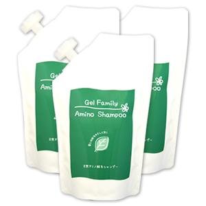 ゲルファミリー アミノシャンプー 詰替用500ml×3個セット