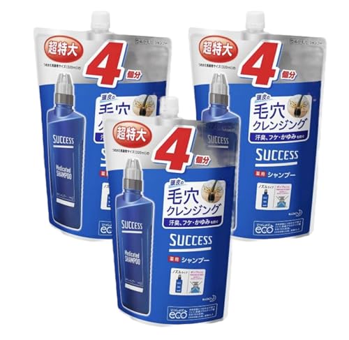 サクセス薬用シャンプー 詰め替え用 1280mL×3個 [並行輸入品]