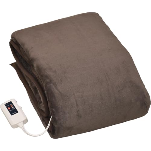 [山善] ふわふわもこもこ 電気掛・敷毛布 (丸洗い可能) 188×130cm 表面フランネル・裏面プードルタッチ仕上げ・・・