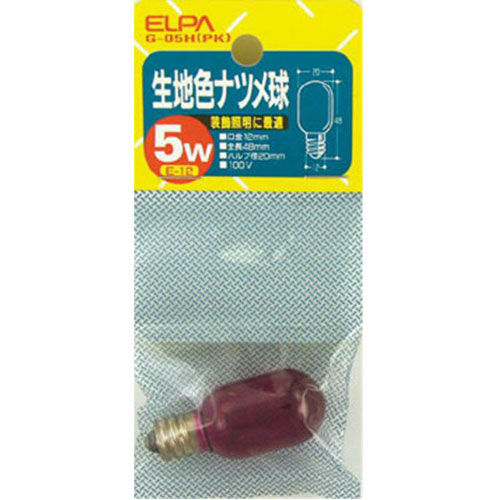 ELPA G-05H-PK 生地色ナツメ球 5W E12（ピンク）[G05HPK] 返品種別Aの通販はau PAY マーケット - Joshin web 家電・PC・ホビー専門店 | au ...