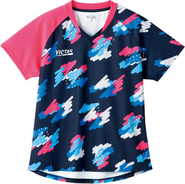 ヴィクタス 卓球 カラフル トライアングル レディース ゲームシャツ（ネイビー・サイズ：2XL） VICTAS TSP-612204-6000-2XL返品種別Aの通販はau PAY マーケット ...