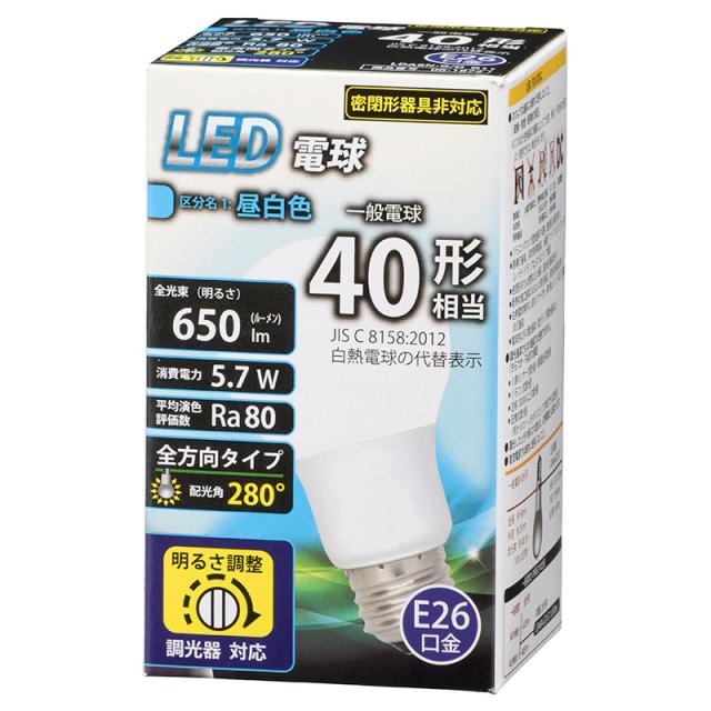 オーム LDA6N-G/D G11 LED電球 一般電球形 650lm（昼白色相当）OHM[LDA6NGDG11] 返品種別Aの通販はau PAY マーケット - Joshin web 家電 ...