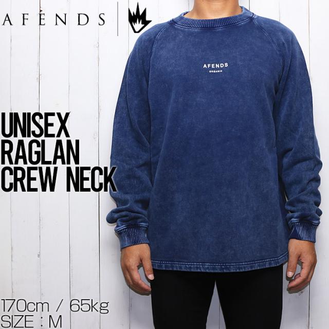 AFENDS アフェンズ UNISEX RAGLAN CREW NECK スウェットトレーナー クルーネック M212503の通販はau ...