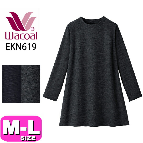 ワコール wacoal EKN619 トップス アウター チュニック 長袖 M-Lサイズ ボディ 秋冬 母の日 敬老の日 プレゼント ラッピング ギフト