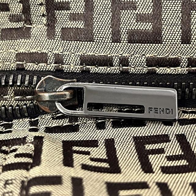 フェンディ トートバッグ ベージュ ブラウン ズッキーノ 8BH025 美品
