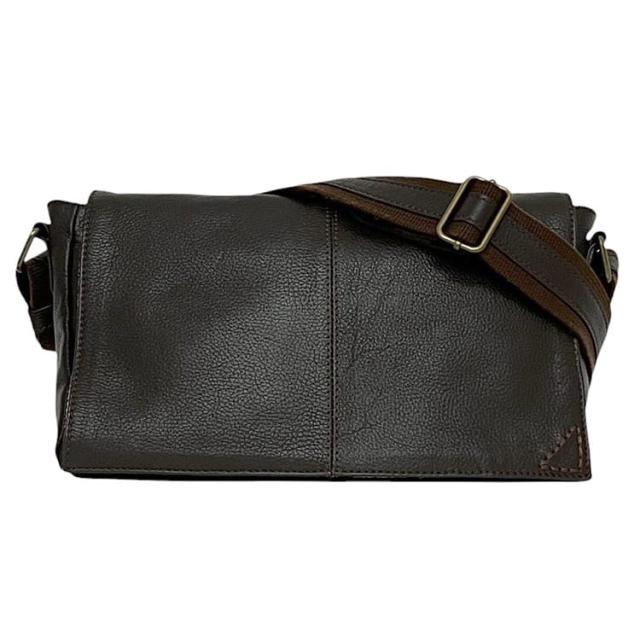 マザーハウス ショルダーバッグ ブラウン 美品 レザー 中古 MOTHERHOUSE ミニバッグ 本革 フラップ 定番 人気 女性 レディース メンズ 茶色 革 小さい ミニ コンパクト 鞄 バッグ 通勤 通学 仕事 ビジネス 学校