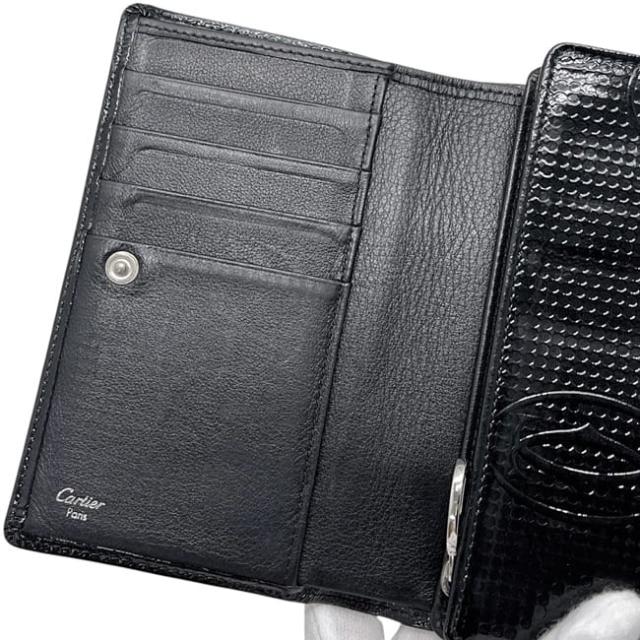 カルティエ 二つ折り 財布 ブラック ハッピーバースデー 美品
