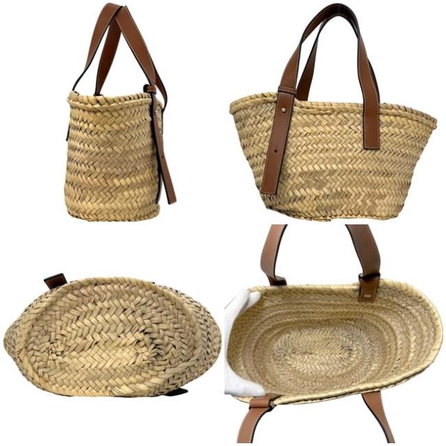 ロエベ かごバッグ バスケット バッグ S スモール ベージュ ブラウン