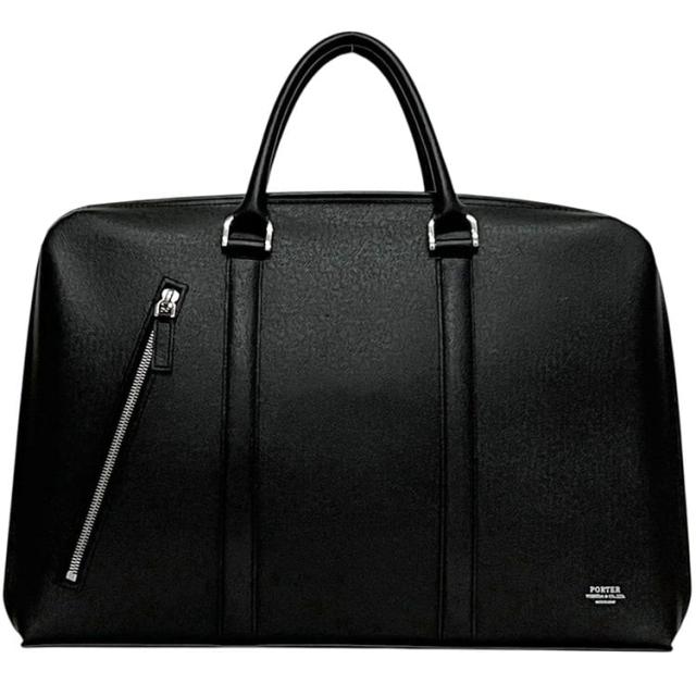 ポーター 吉田鞄 ビジネスバッグ アベニュー ブラック 美品 レザー 中古 PORTER YOSHIDA&CO.LTD. 書類バッグ 黒 ビジネス ファスナー トートバッグ グレインレザー 書類 ファスナー 大容量 メンズ 男性 定番