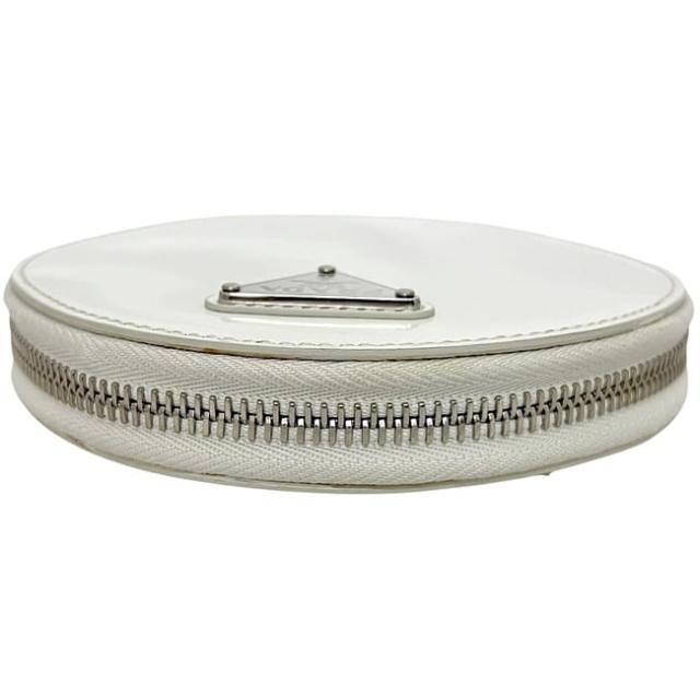 プラダ ショルダーバッグ ホワイト 1NA003 美品 ラウンド チェーン