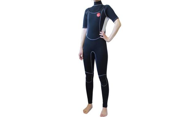 【送料無料】展示品 HELMET DIVE(ヘルメットセンスイ) レディース 2/3mmWJ ノンファスナー シーガル HL-714 ブラック×ホワイトIア4