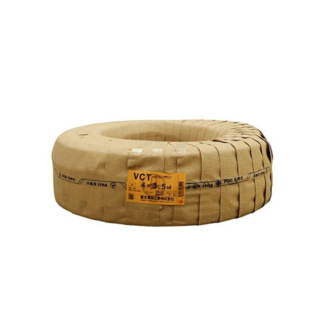 送料無料 佐川急便 富士電線 VCT 600V ビニルキャブタイヤケーブル 4×3.5SQ 4×3.5mm 条長:100m ※北海道、沖縄、離島発送不可の通販はau PAY マーケット ...