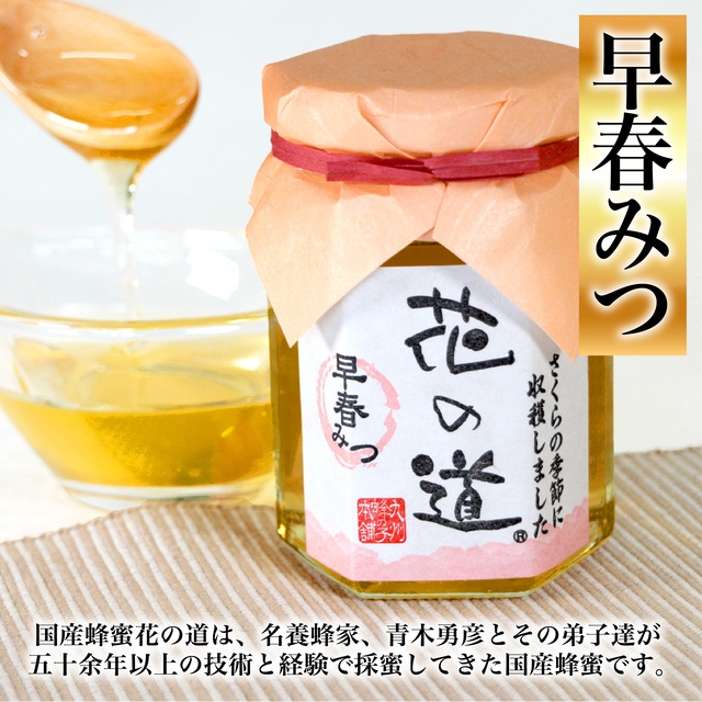 国産純粋極巣みつと花の道蜂蜜 早春みつ&野山みつセット 【送料込み】極巣みつ 約310g / 早春みつ約140g 野山みつ約140g 国産純粋極巣みつと花の道蜂蜜 早春みつ&野山みつセット 【