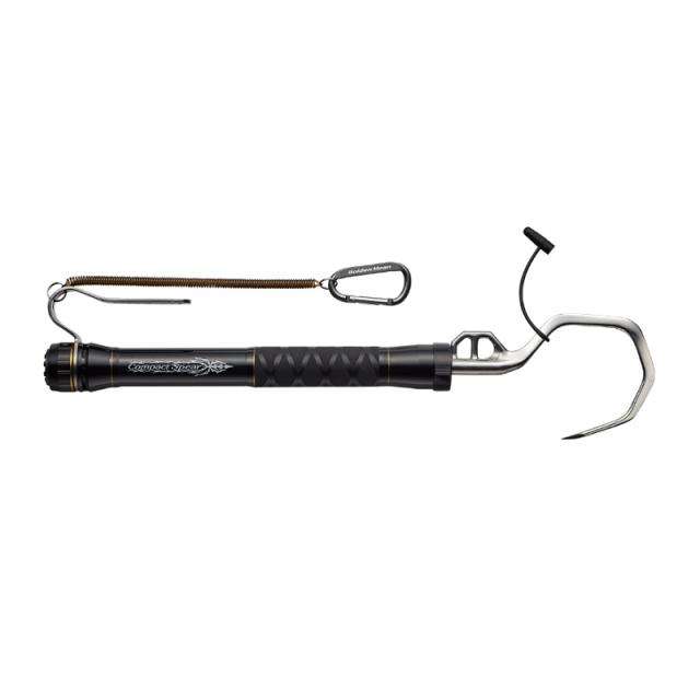 ゴールデンミーン コンパクトスピアー&ギャフ Mセット　ブラック　【釣具　釣り具】