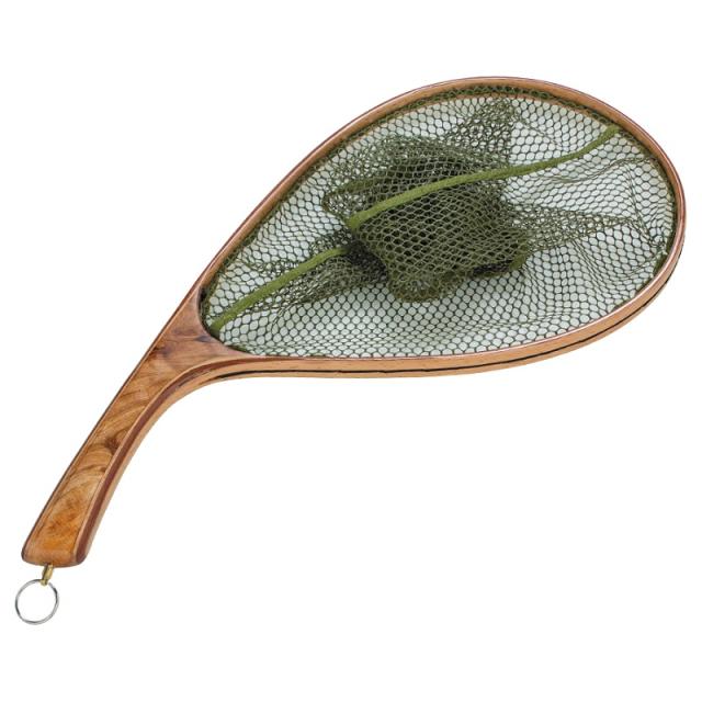 バレーヒル ハンドメイドリリースネット カーブ M オリーブ　【釣具　釣り具】