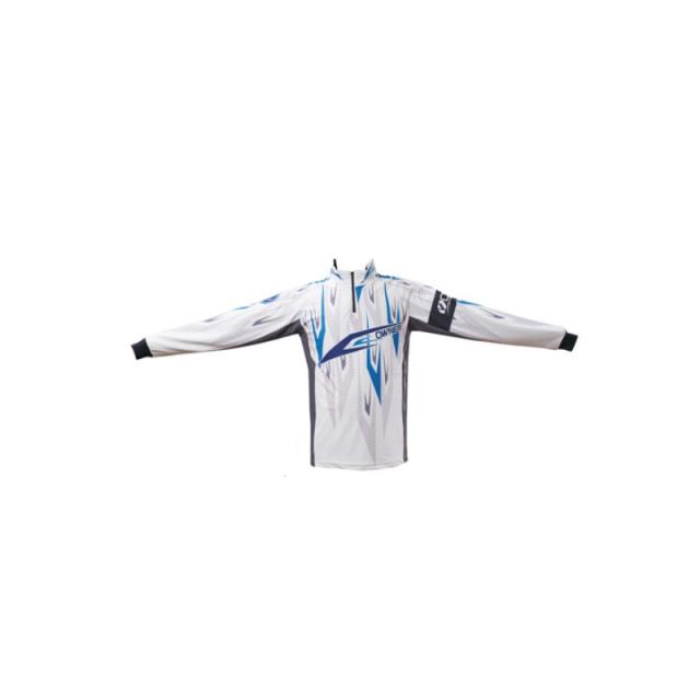 オーナー ストレッチグラフィックシャツ2 4L ホワイト/ターコイズ