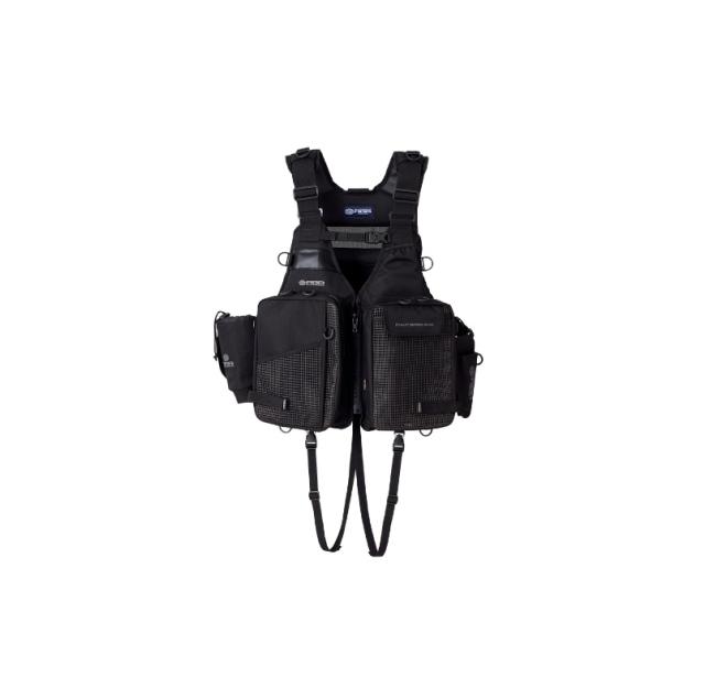 リバレイ 7717 RBB ビックベイトゲームベスト フルブラック F　【釣具　釣り具】