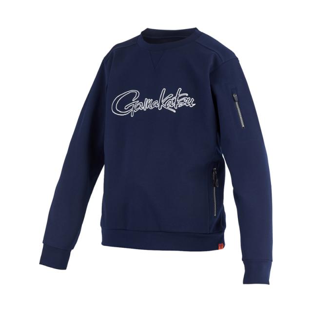 がまかつ GM3756 クルーネックスウェットシャツ ネイビー 3L
