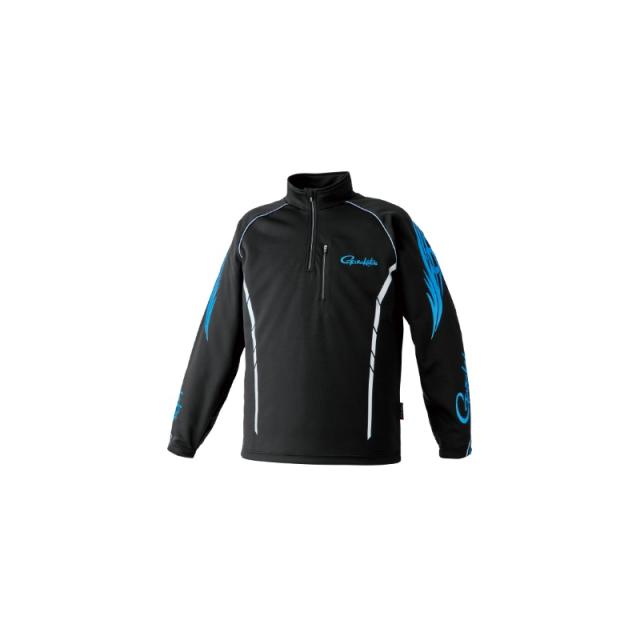 がまかつ GM3766 2WAYウォームジップシャツ ブラック/ブルー 3L