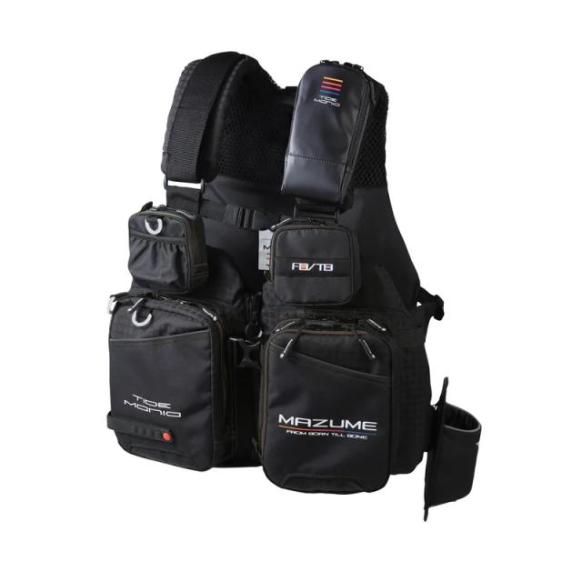 オレンジブルー MZLJ-831 mazume タイドマニアライフジャケット ブラック×ブラック F