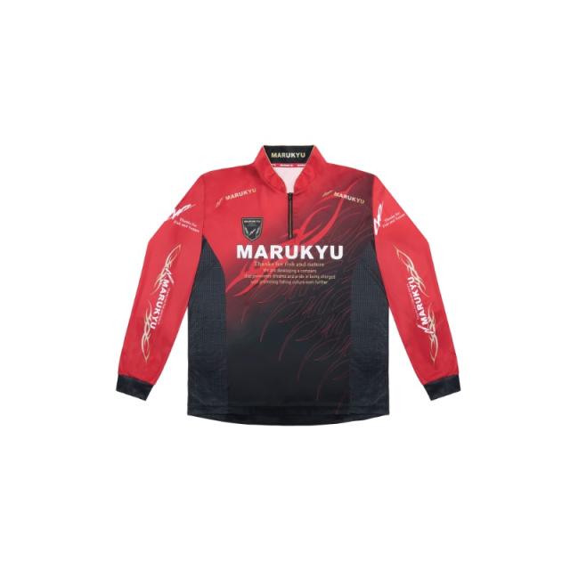 マルキュー TR-01 マルキュージップアップシャツ レッド 4L