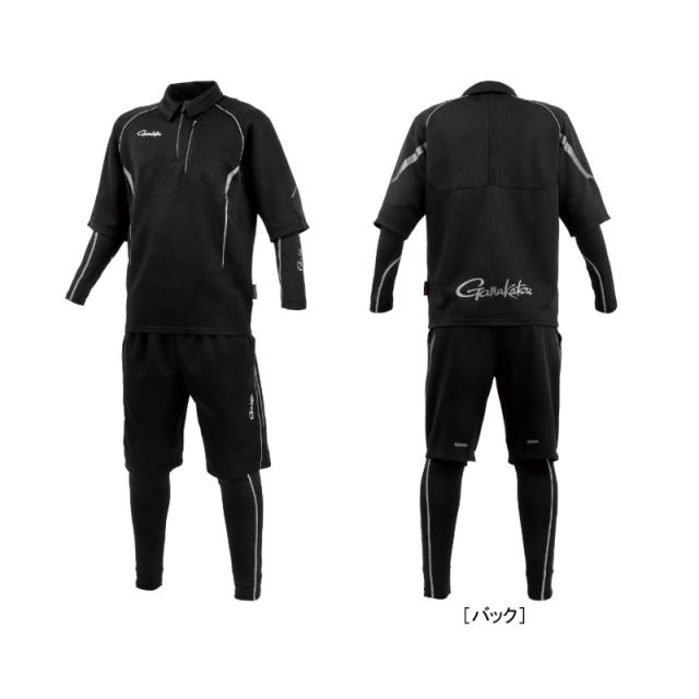 がまかつ GM3779 アクティブクールスーツ ブラック/ブラック M
