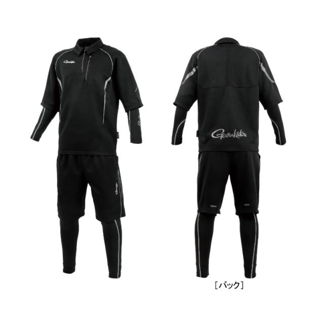 がまかつ GM3779 アクティブクールスーツ ブラック/ブラック L