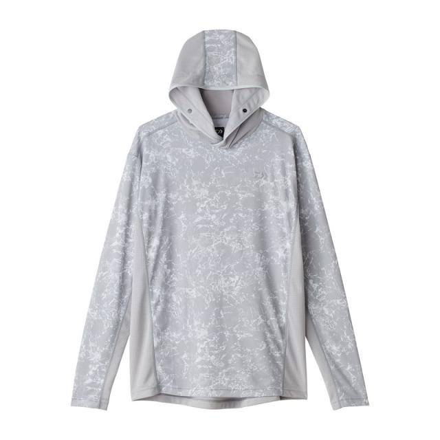 ダイワ DE-3625 ボートゲームフーディシャツ マーブルグレー XL
