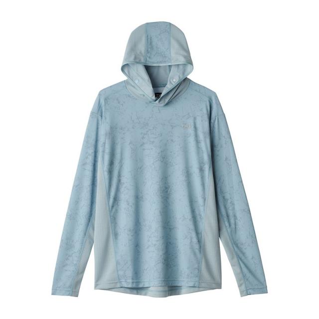 ダイワ DE-3625 ボートゲームフーディシャツ ブルーグレー L