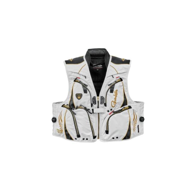 がまかつ GM2329 アルテマシールドプロハーフメッシュベスト ホワイト M