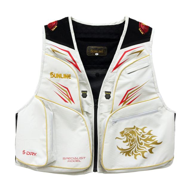 サンライン SUA-09215 S-DRY鮎ベスト オフホワイト L