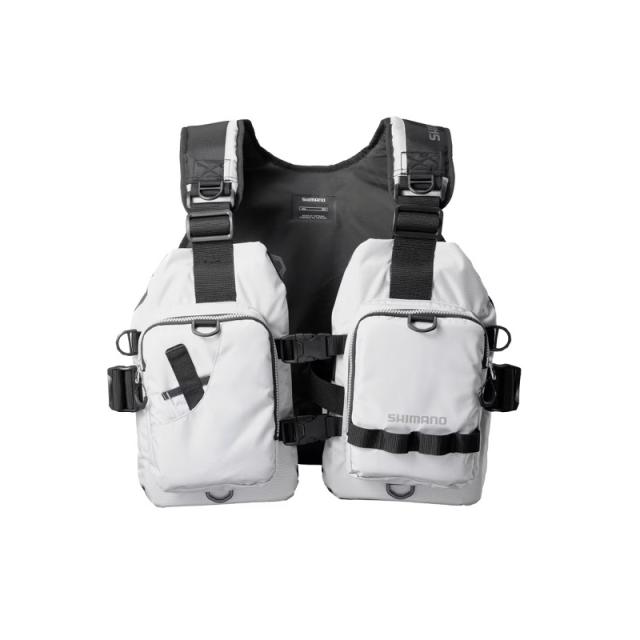 シマノ VF-068T ゲームベストライト F ライトグレー【釣り　フローティングベスト】