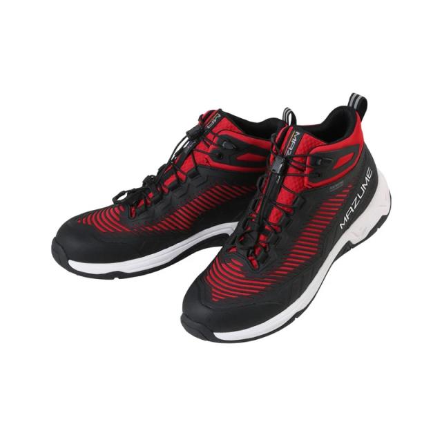 オレンジブルー MZSH-743 mazume ROUGH WATER デッキシューズハイカット ブラック×レッド LL