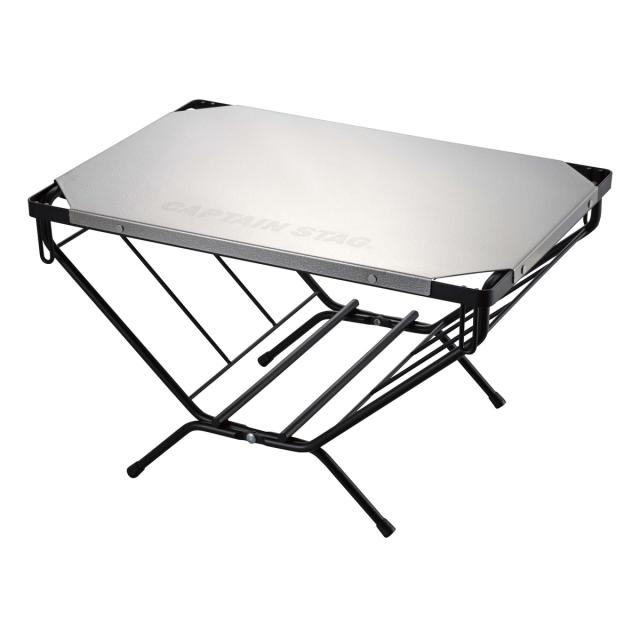 キャプテンスタッグ ステンレス薪ラックテーブル UC-568