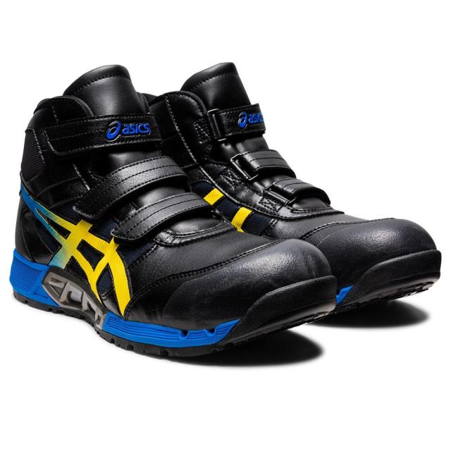 【在庫限り】アシックス 安全靴 ウィンジョブ CP308 AC ブラック×ヴァイブラントイエロー 24.5cm 1271A055