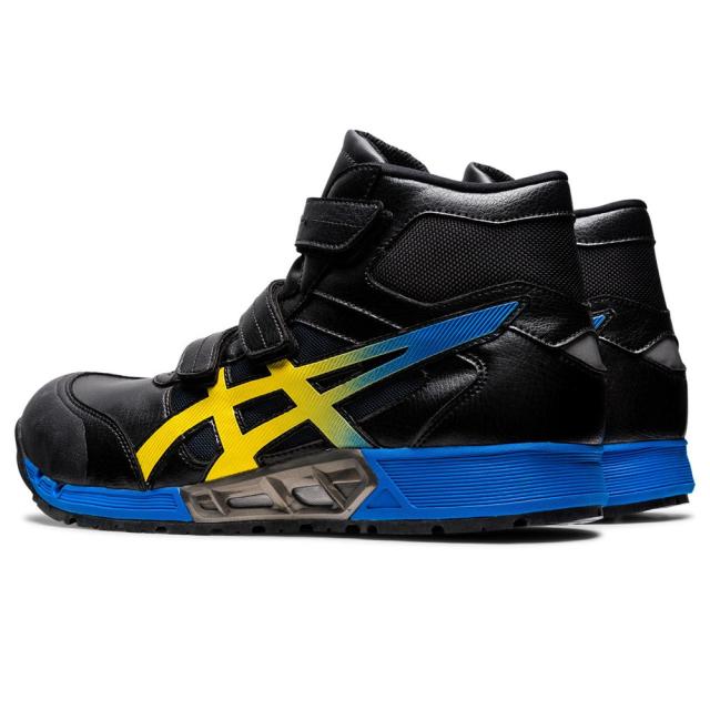 【在庫限り】アシックス 安全靴 ウィンジョブ CP308 AC ブラック×ヴァイブラントイエロー 24.5cm 1271A055