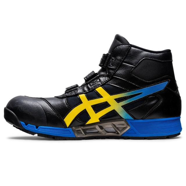 【在庫限り】アシックス 安全靴 ウィンジョブ CP308 AC ブラック×ヴァイブラントイエロー 24.5cm 1271A055