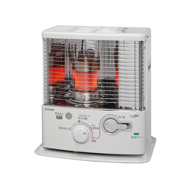 トヨトミ 反射形石油ストーブ 電池レス RSG2424-W ホワイト