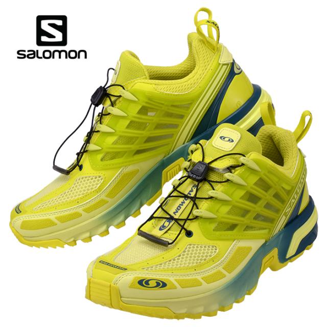 SALOMON サロモン ACS PRO L474485 ユニセックス ローカット トレイル ランニング シューズ  イエロー 蛍光色 サニーライム salo0011