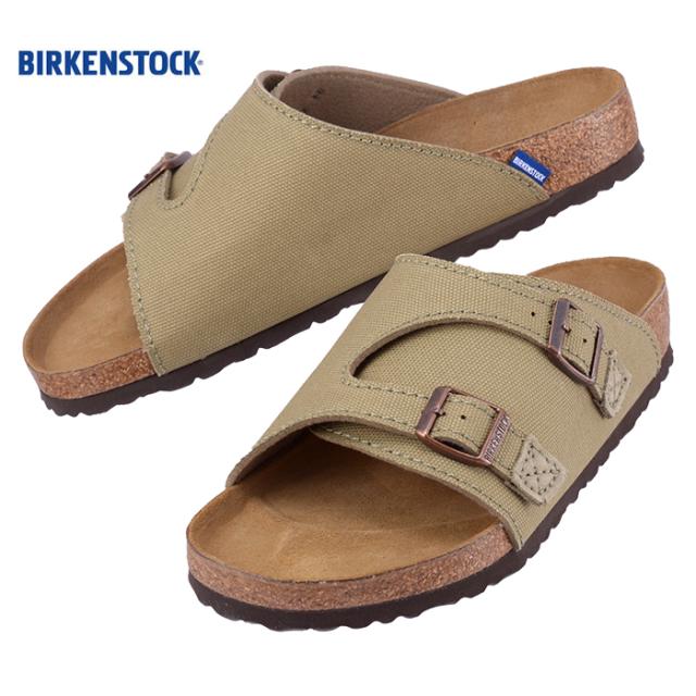 BIRKEN STOCK ビルケンシュトック Zurich Canvas 1028755 チューリッヒ キャンバス メンズ サンダル 普通幅 フェードカーキ グリーン bks0034
