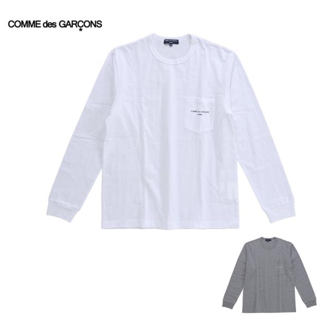 COMME des GARCONS HOMME コムデギャルソン オム L/S POCKET LOGO TEE HN-T102-051 T ...