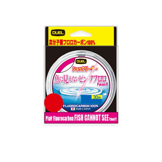 デュエル 魚に見えないピンクフロロ ショックリーダー 30m 300Lbs ステルスピンク
