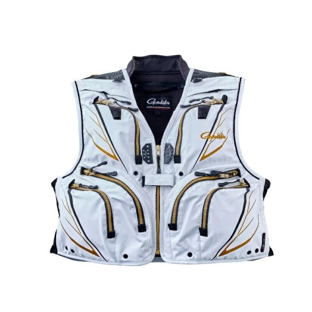 がまかつ GM2327 ハーフメッシュベスト 3L ホワイト