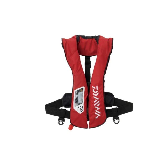 ダイワ DF-2021 ウォッシャブルライフジャケット(肩掛けタイプ手動・自動膨脹式) レッド フリー